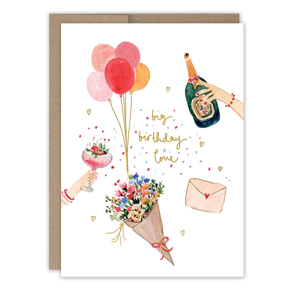 Big Birthday Love Festive Birthday Card